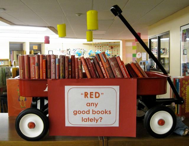 Library Displays: 'Red' any good books lately?
