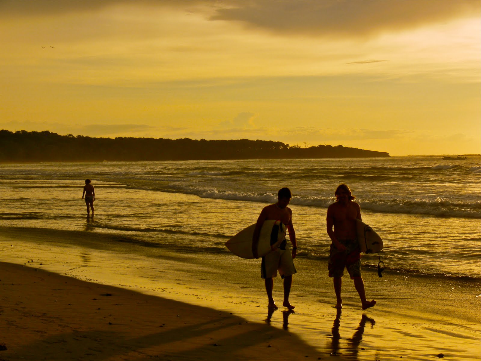 Tamarindo, Costa Rica Daily Photo: Surfers at Sunset