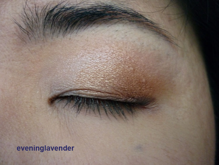 Evening Lavender: Brown eye shadow for single eyelid + FOTD