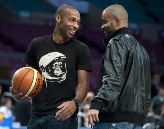 FIFA WORLD CUP SOUTHAFRICA: Thierry Henry Is Having Fun With Tony Parker