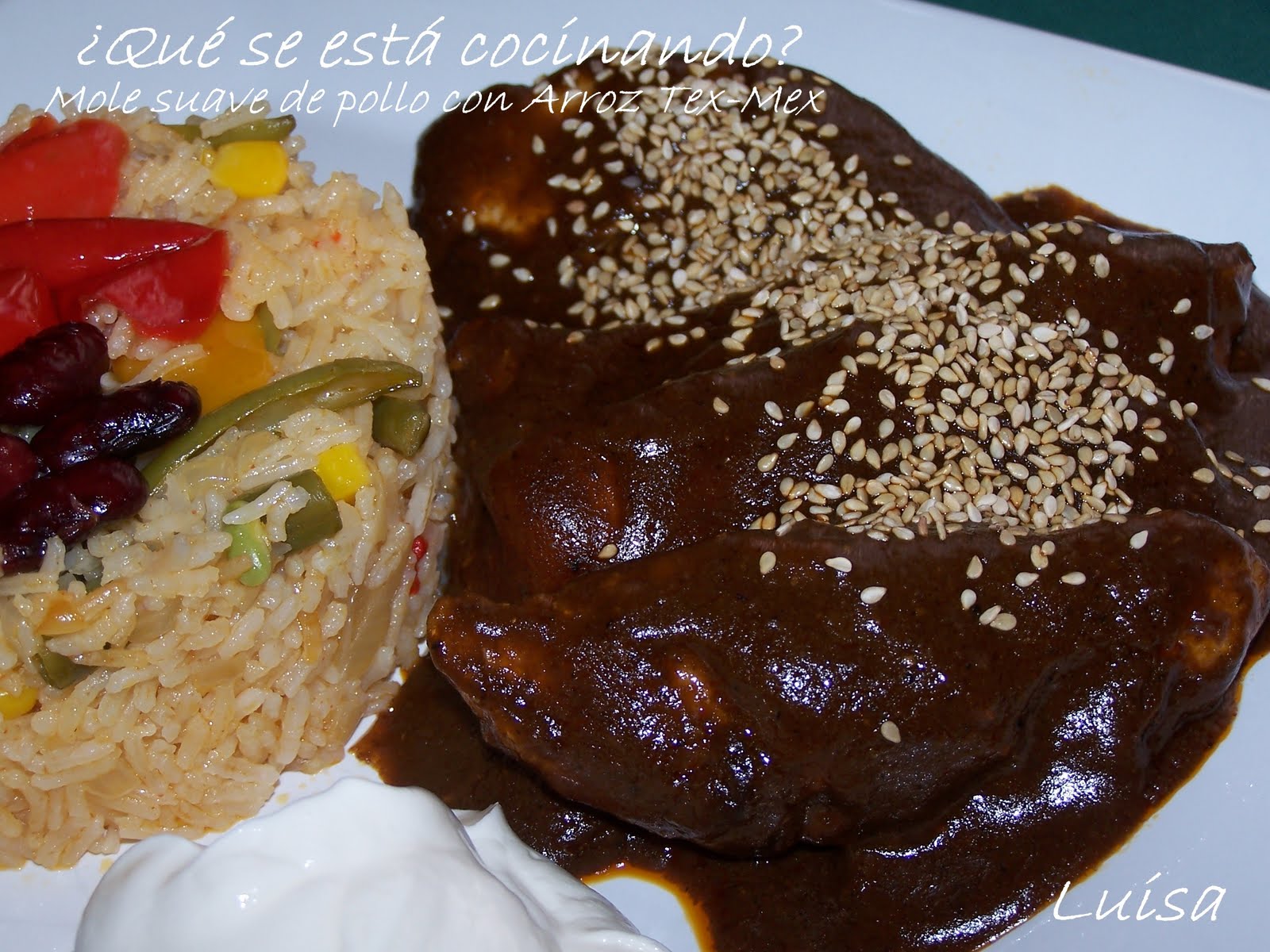 "¿QUE SE ESTÁ COCINANDO?" What's Cooking?: MOLE SUAVE DE POLLO CON ...