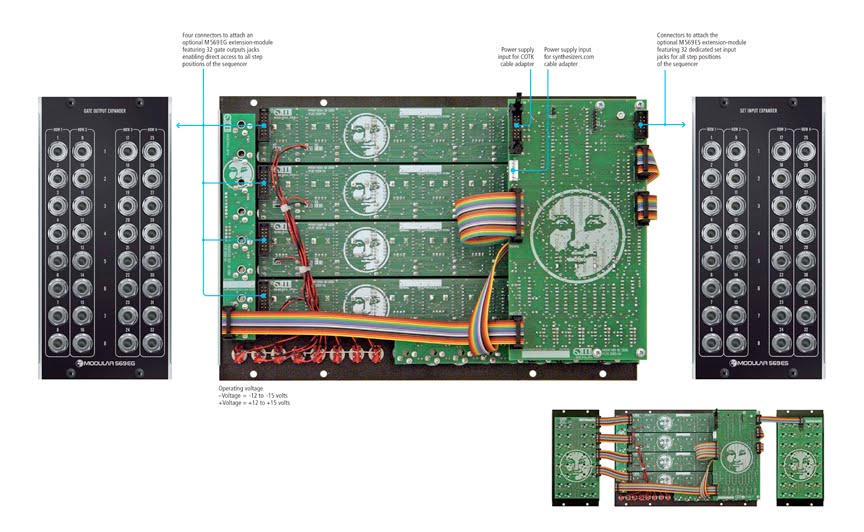 MATRIXSYNTH: Moon Modular 569 Quad Sequential Voltage Source