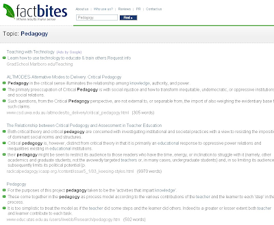 Educational Technology Guy: Factbites: Where results make sense