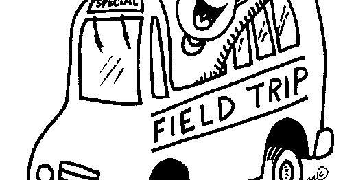 Field Trip Clipart Black And White