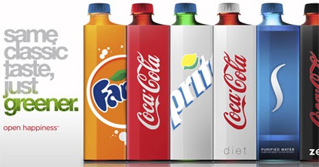 Botol Coca – Cola dengan konsep design bentuk Kotak - Boku no Blog