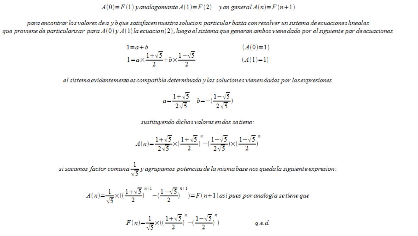 Mathematical Mind: Sucesion Fibonacci