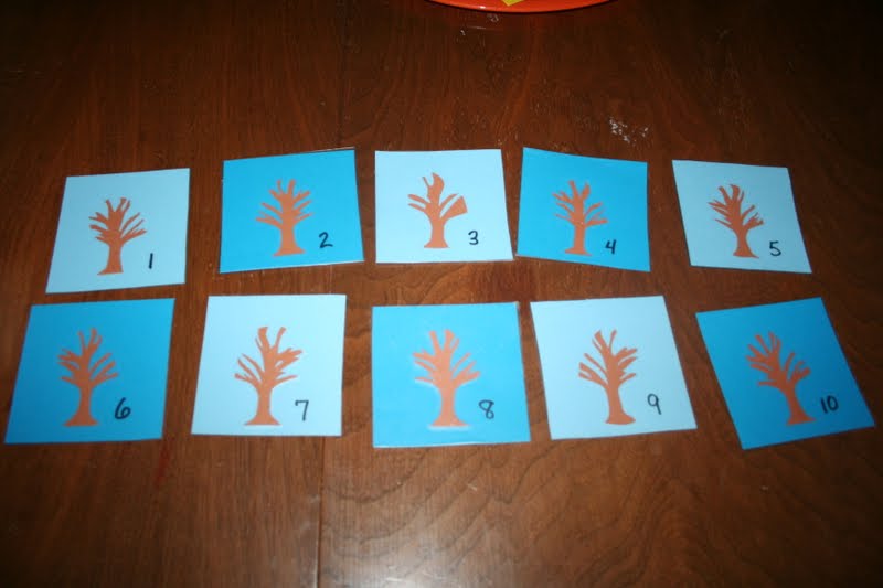 Our Country Road: Leaf Cards and Counters