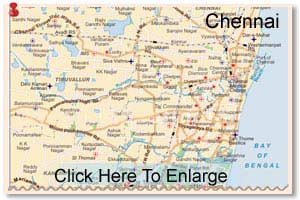 Chennai Hotels Booking: Chennai Map