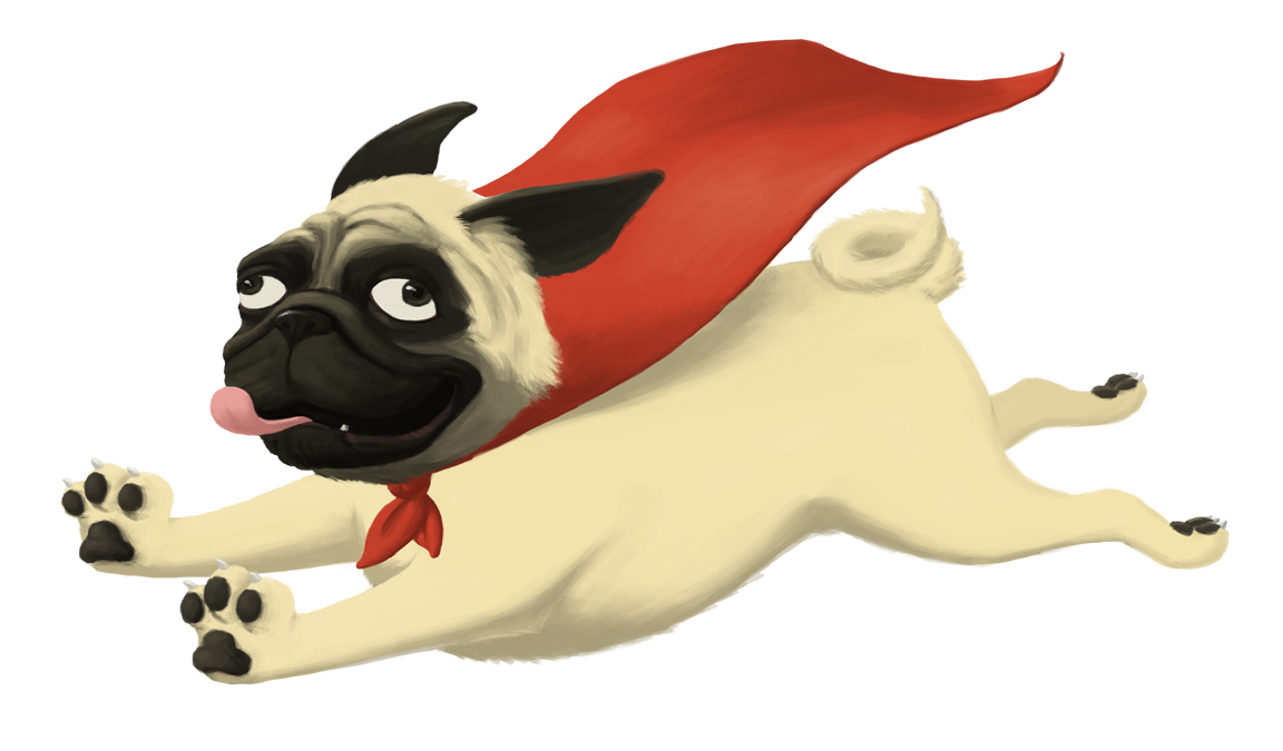 Doodles of the Ash: Super Pug!