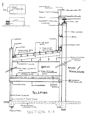 Construction and Structures 2: Section of Warehouse and Reception