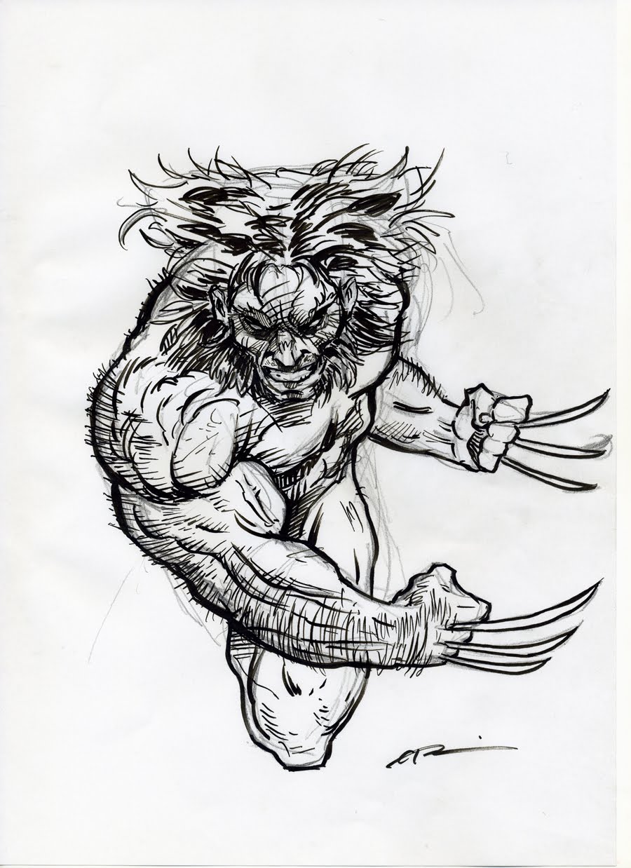 Aaron's World: SPEED DRAWING OF WOLVERINE