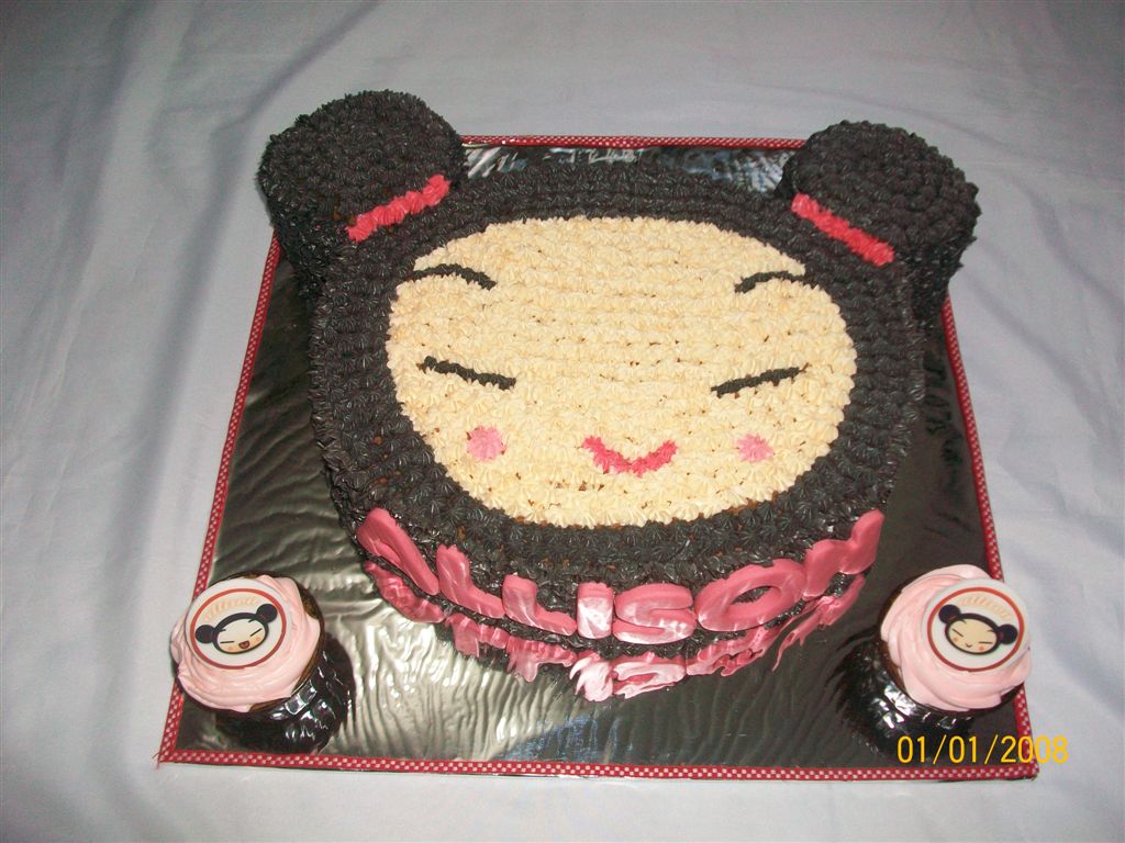 rolleto cakes: Pucca Birthday Cake with CupCakes