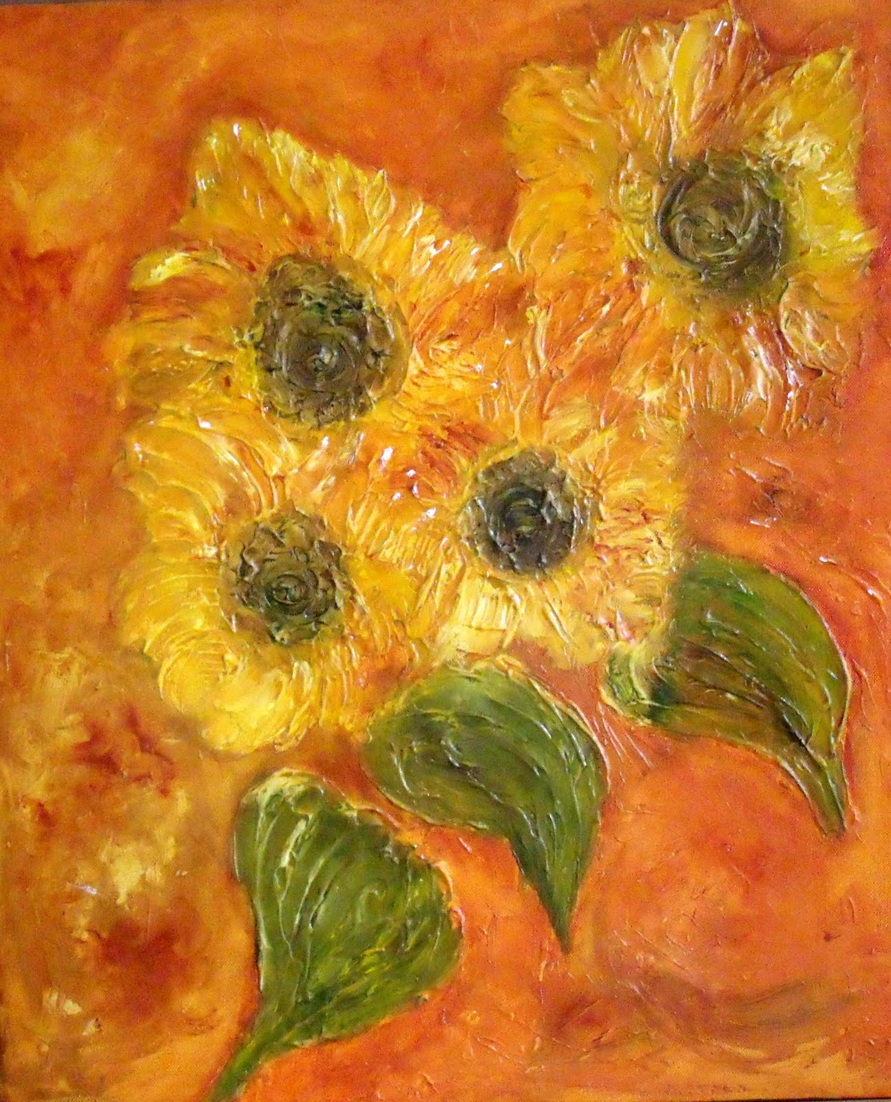The Story Behind the Art: Textured Sunflowers.