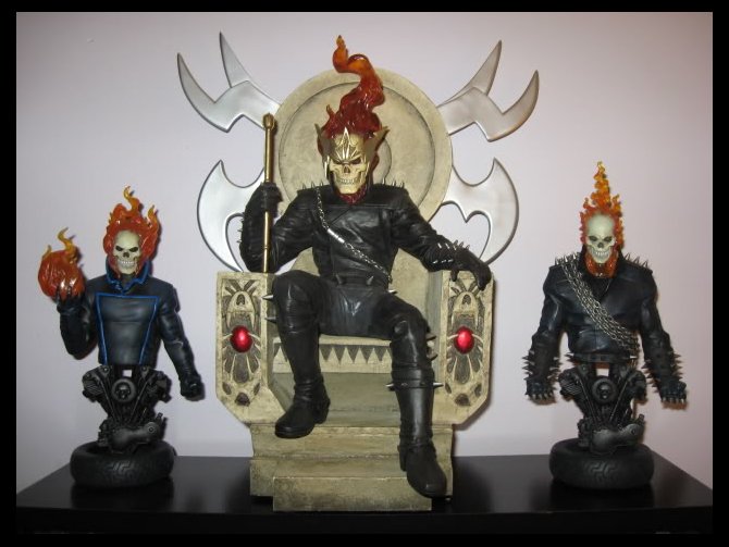 JIMSMASH ! ! !: SIDESHOW GHOST RIDER ON KLINGON THRONE STATUE