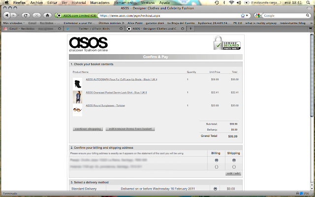 twin birds: Tutorial Compra Online: Asos
