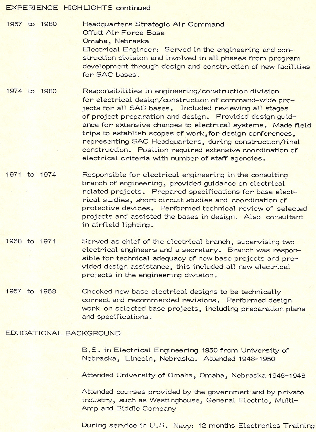 Garro Family: Joe Garro Resume'