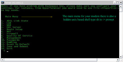 Using Telnet for configuring modem/router and securing your router ...