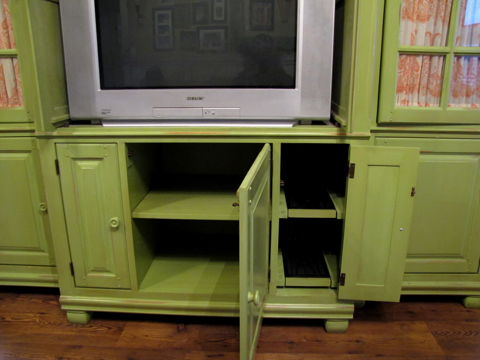 dusty gem decor: Apple Green Multimedia Entertainment Center