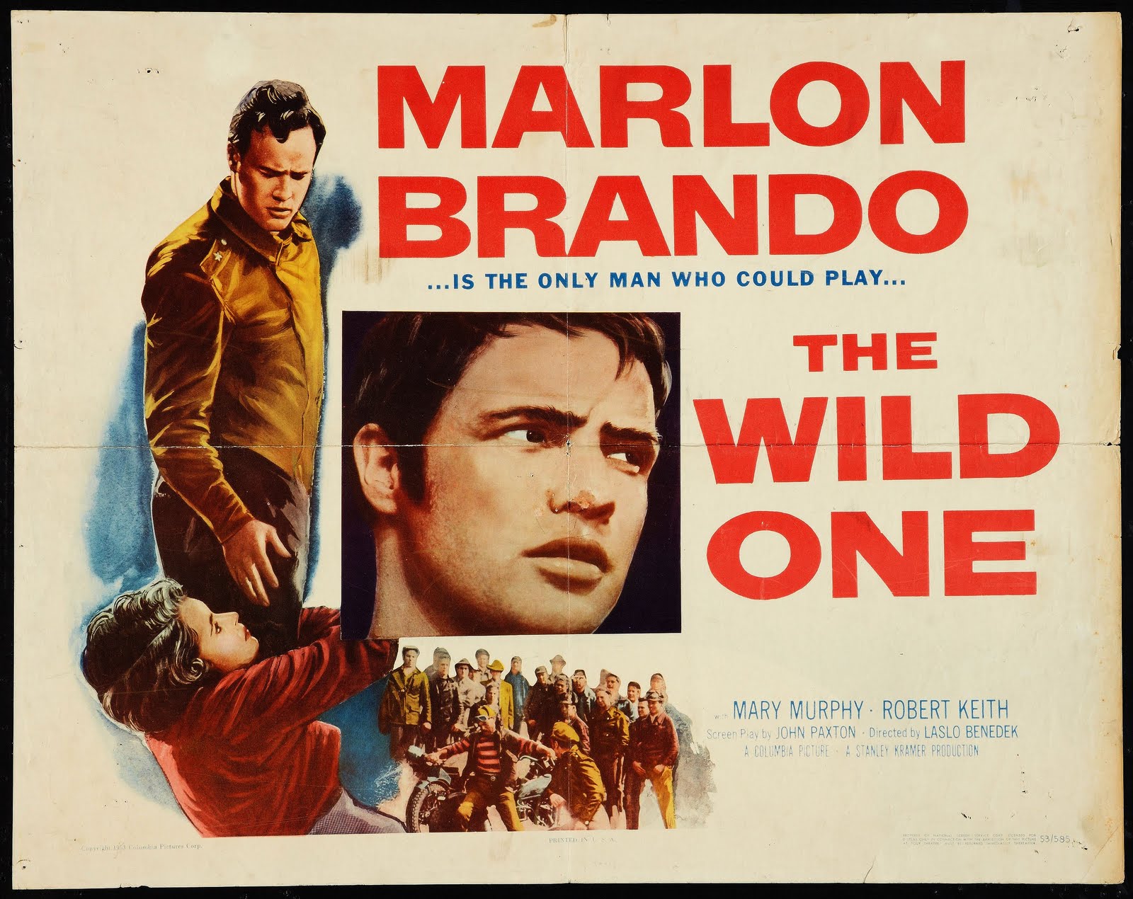 Nostalgia on Wheels: 1953 Orig. Wild One Movie Poster - Half Sheet
