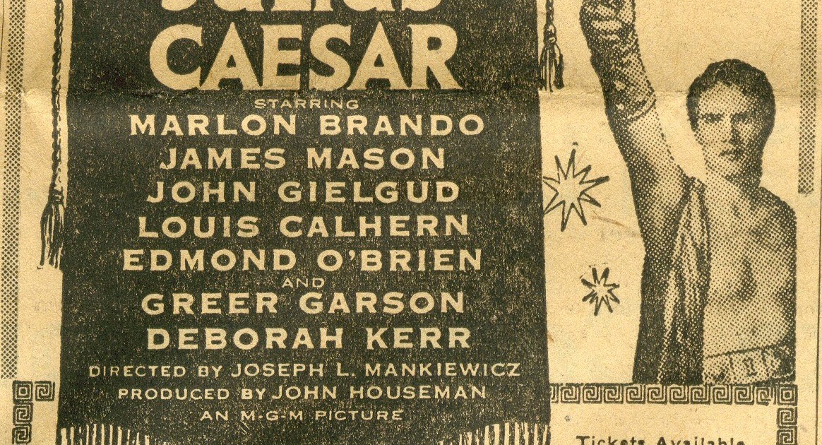 Held Over! Newspaper Movie Ads: Julius Caesar