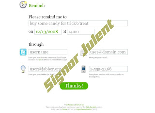 Remindr - La "Sveglia" Online : Signor Julent