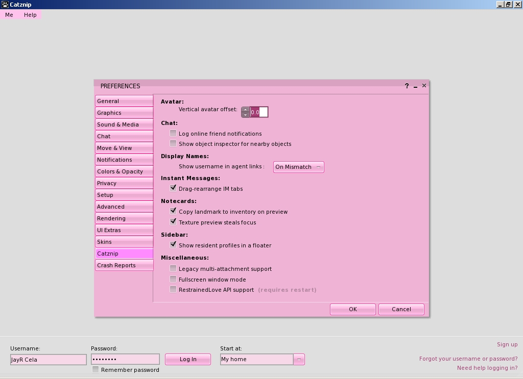 The Virtual World Technologist: Viewer 2.4 Pretty in Pink~The Catznip ...