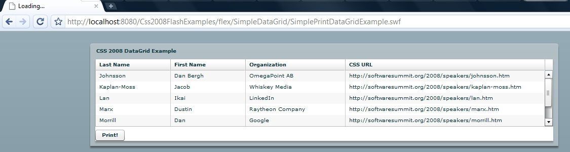 Inspired by Actual Events: Printing Flex Data Grids