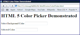 Inspired by Actual Events: HTML5 Color Picker