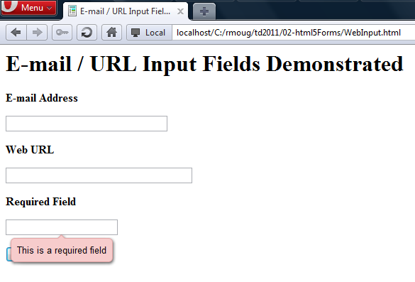 Inspired by Actual Events: HTML5 Form Field Validation Inspired by Actual Events: HTML5 Form Field Validation