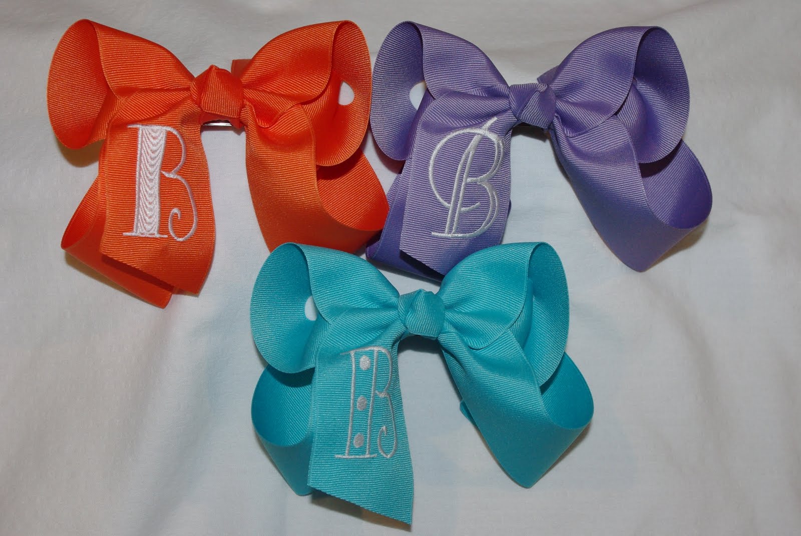 Hair Bows by Lori: Monogrammed Bows