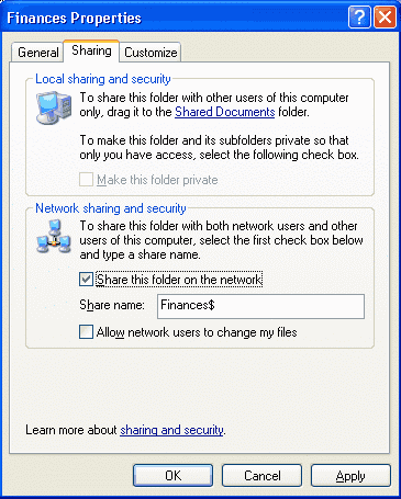 Interesting Facts: Windows XP File Sharing