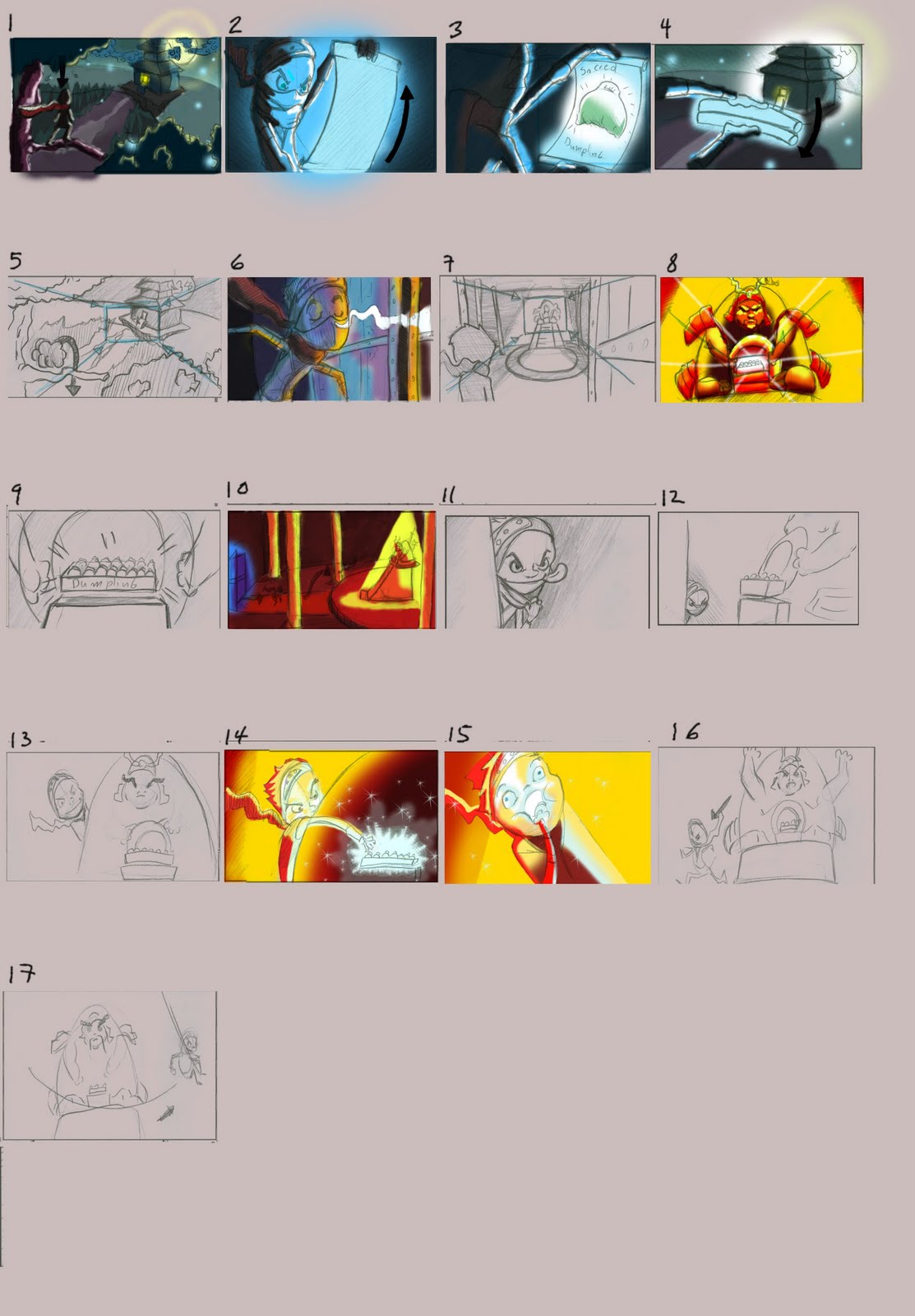 Quirky Little Cindy's Blog: Colour Keys for storyboard