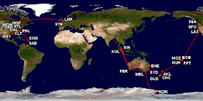 AJB RTW v2.0 Top 40 Countdown: My Round the World Route v2.0