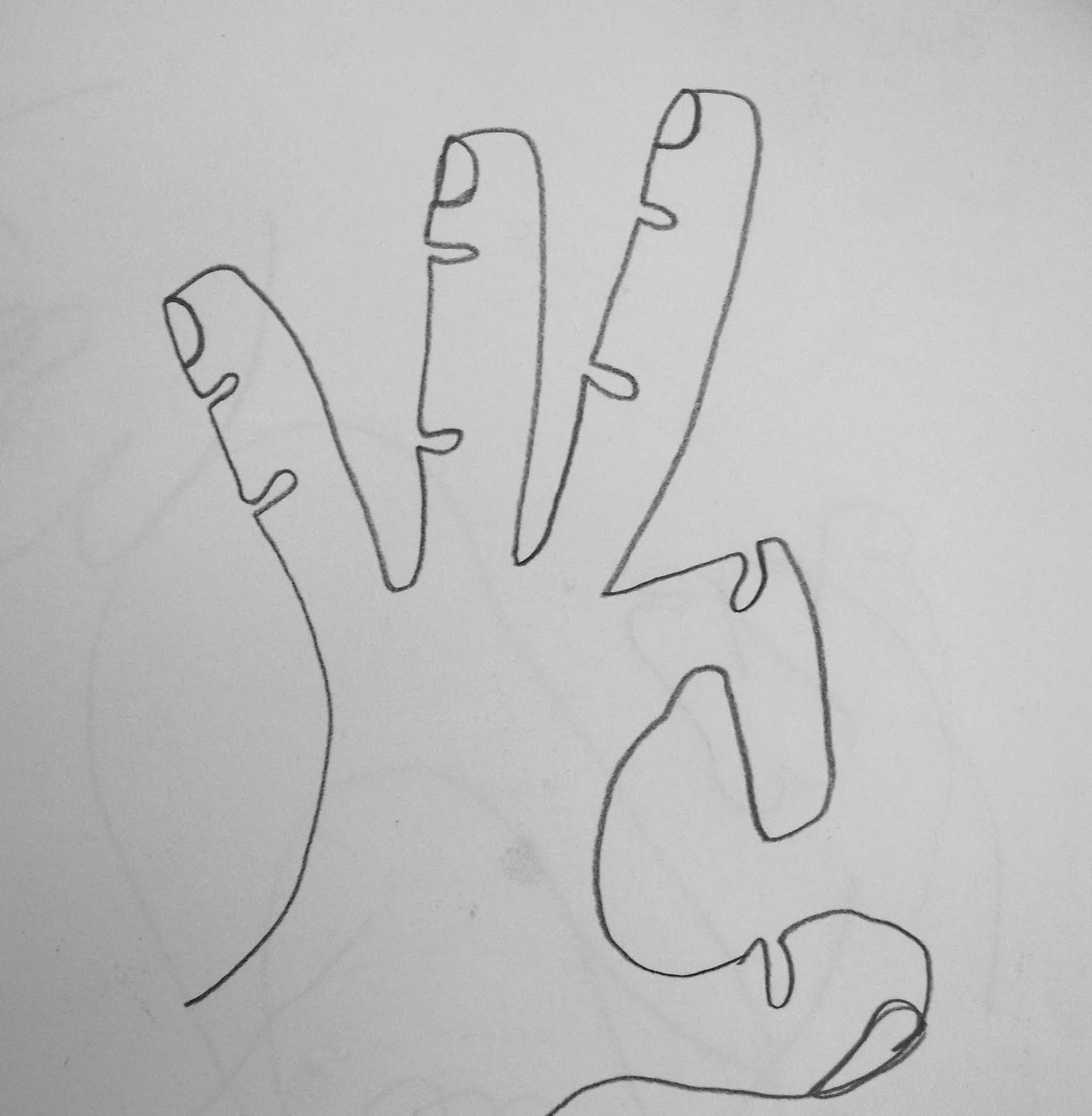 JB's Drawing Blog: Blind and Observed Continuous line Contour Drawings!