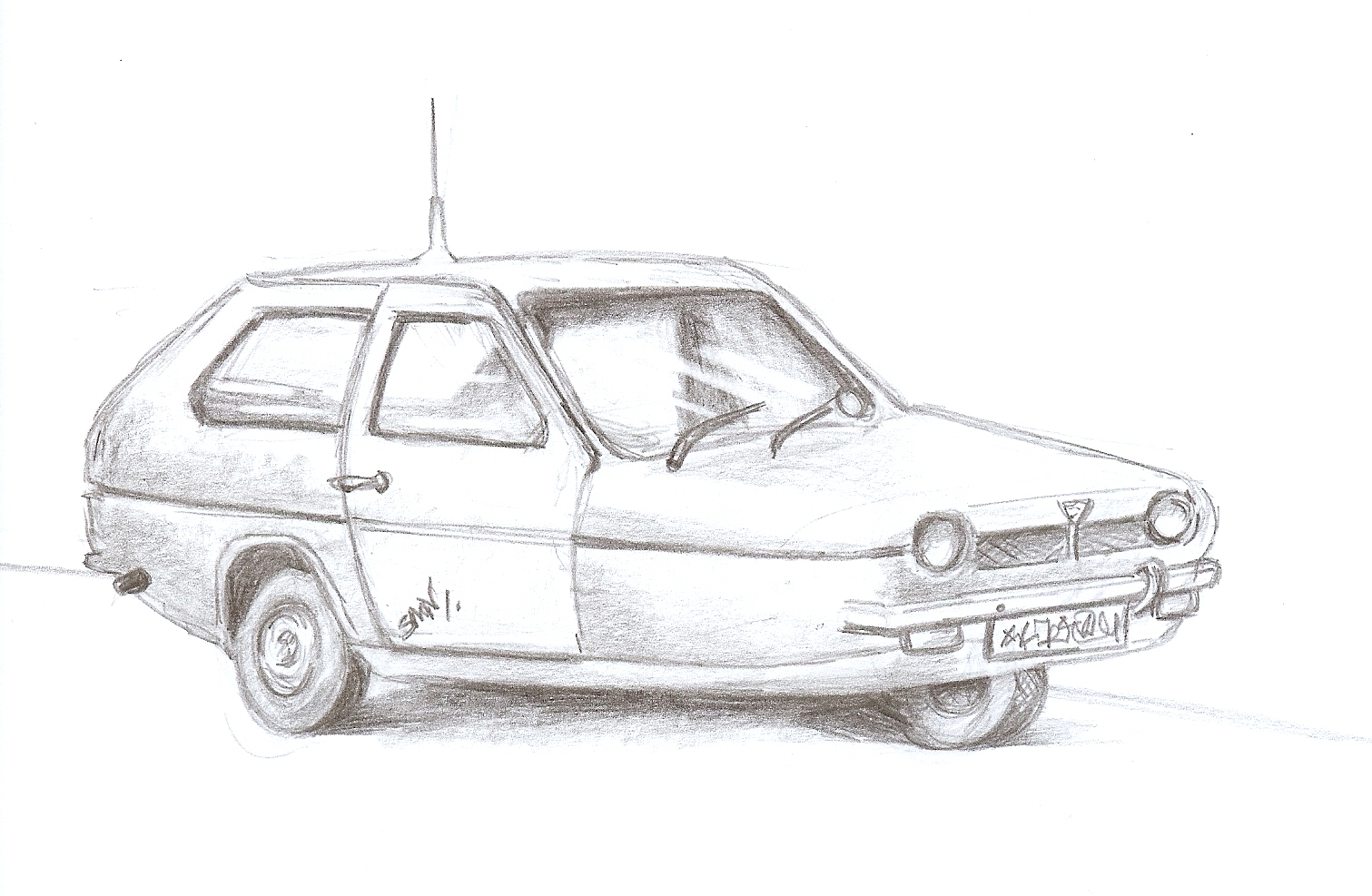 Exploring Illustration: Ugly: Reliant Robin