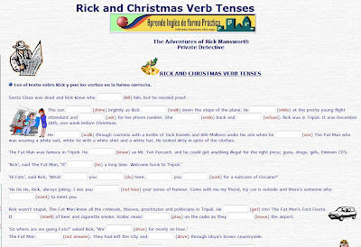 English is all around: Christmas Verb Tenses