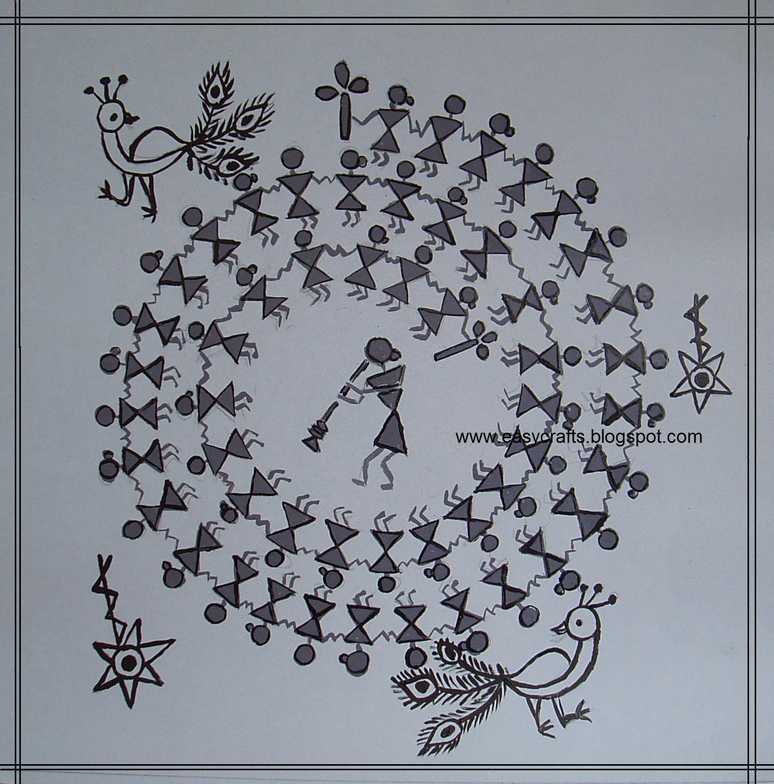 Easy Crafts - Explore your creativity: Warli Painting