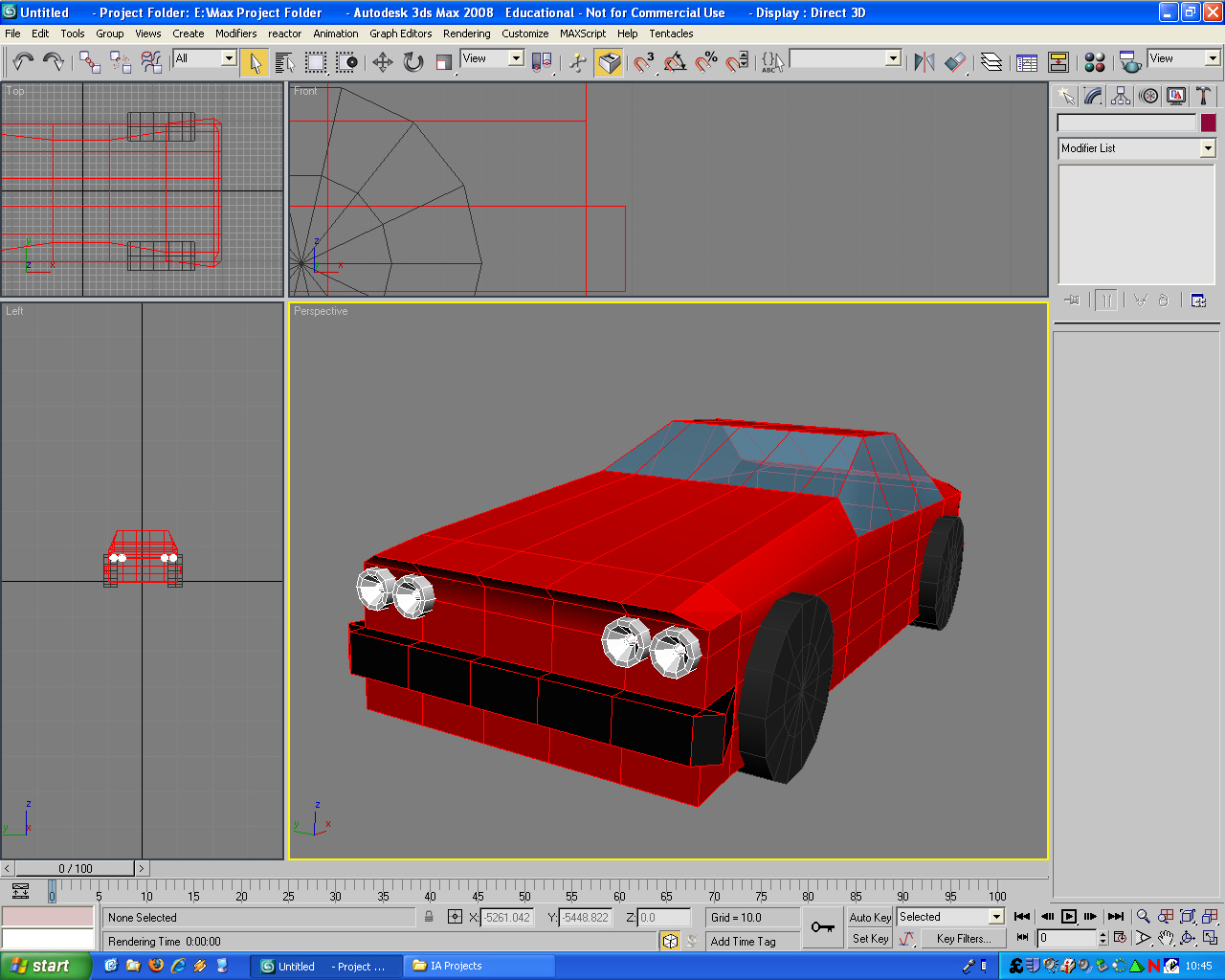 Rob Roy's Journal: Unit 66 & 67 - Basic and Detailed Car Model