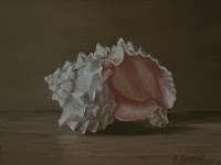 Marks and Strokes: Pink Shell Painting