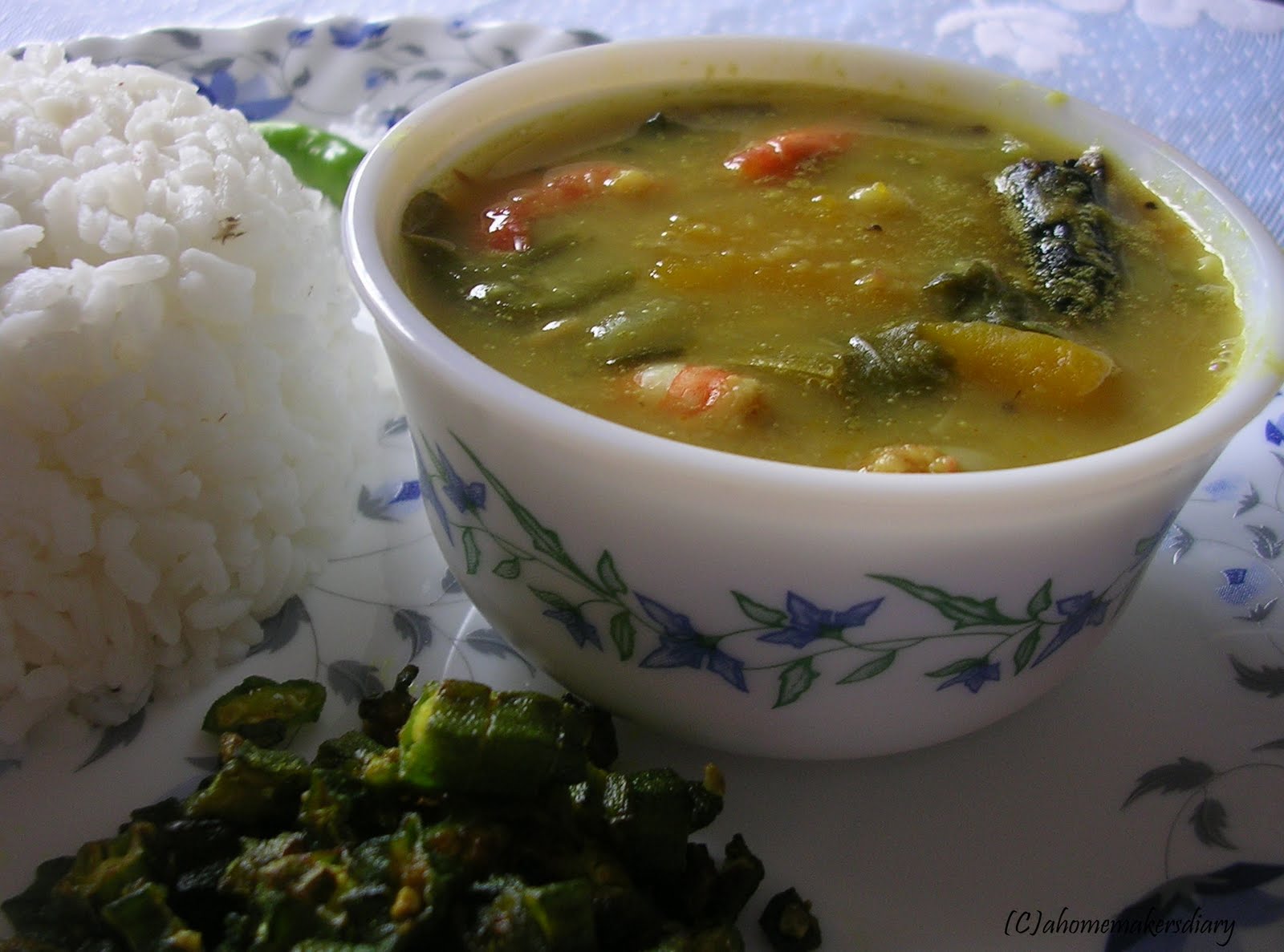 Ghanto/ Lentil with Veggies and Leafy Greens - A Homemaker's Diary
