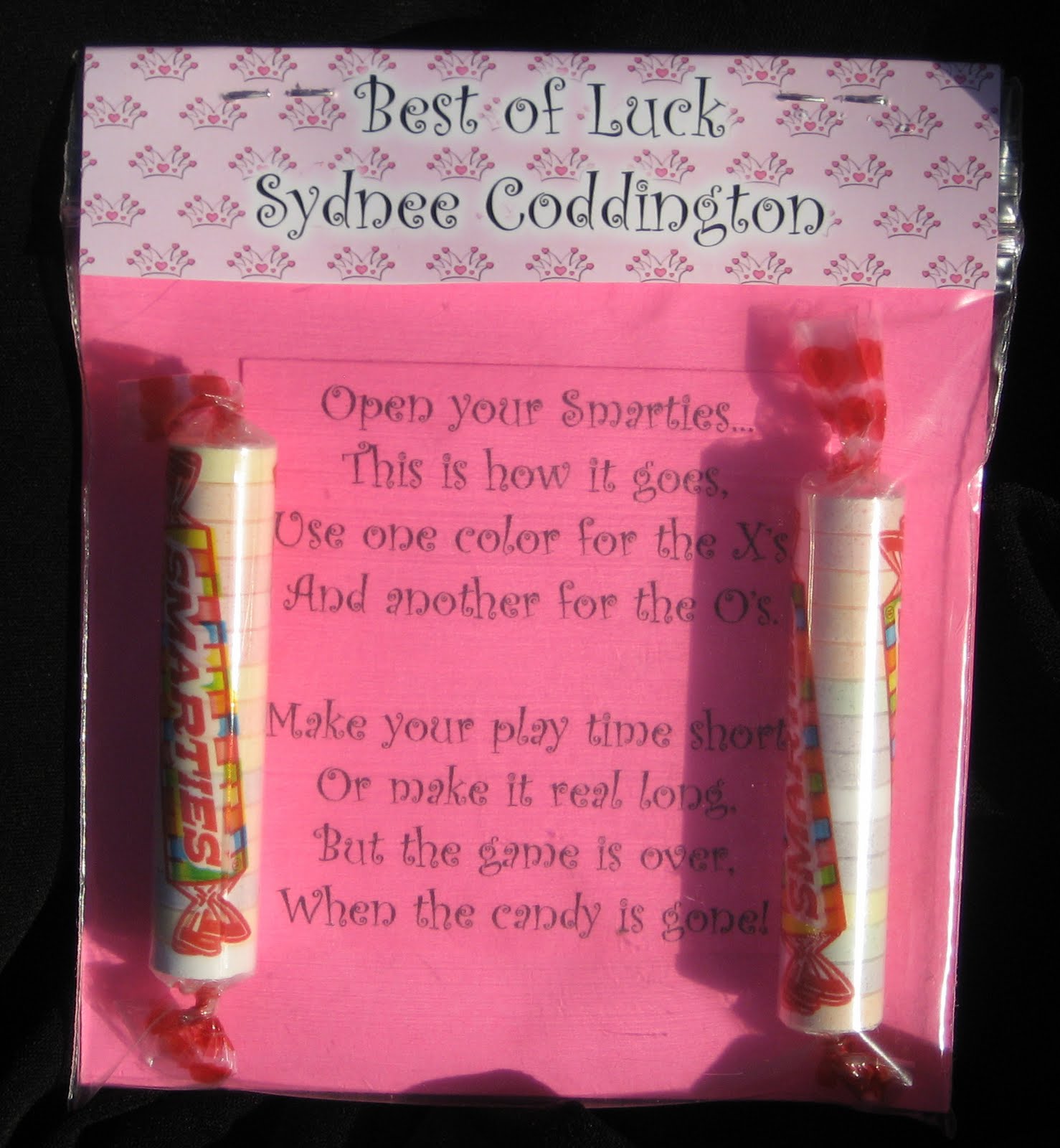 Pageant Souvenirs: Smarties Tic-Tac-Toe