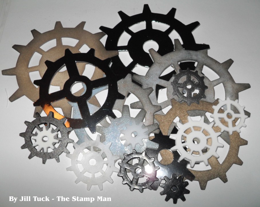 The Stamp Man: Time Workshop/Tutorial Part 1 - Shrink Plastic Cogs/Gears