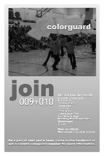 Magnolia Colorguard: recruitment posters