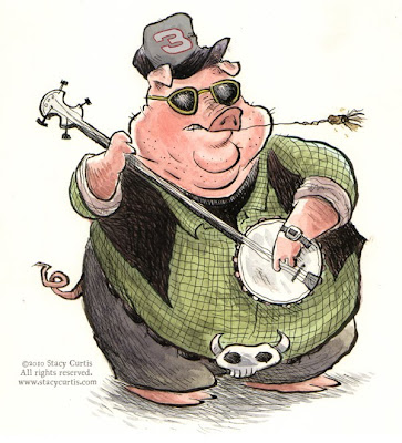 Dueling Banjo Pigs: Stacy Curtis: Pickin' for Dale