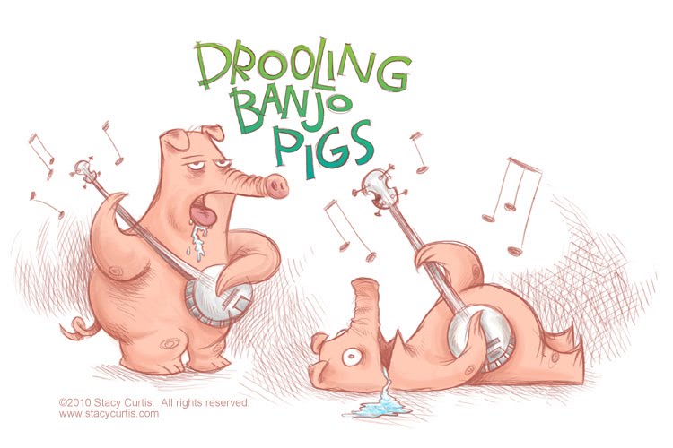 Dueling Banjo Pigs: Stacy Curtis: Drooling Banjo Pigs