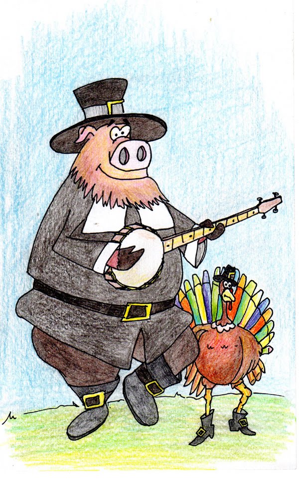 Dueling Banjo Pigs: Jed Francis: Thanksgiving Banjo Pig
