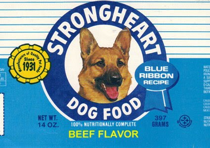 Grandma Slump: Strongheart Beef Flavor (Dog Food Labels 1 of 5)