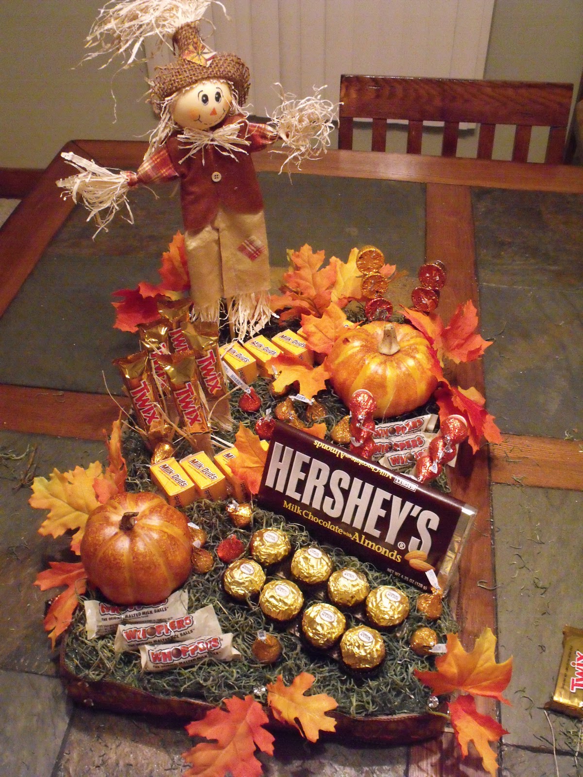 A Chocolate Bouquet: A Super Cute Chocolate Bouquet Fall Garden to make!