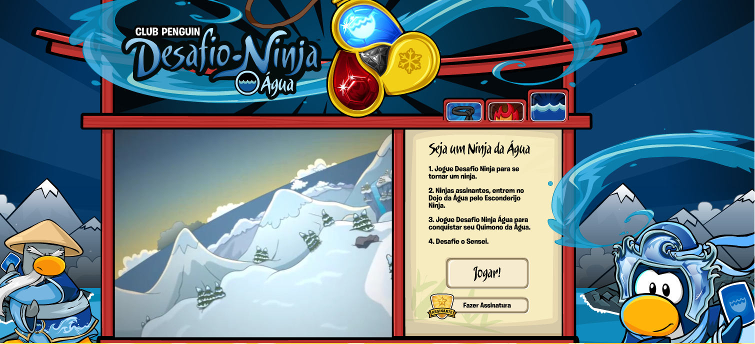 Novo site de Desafio-Ninja | Club Penguin Antártida