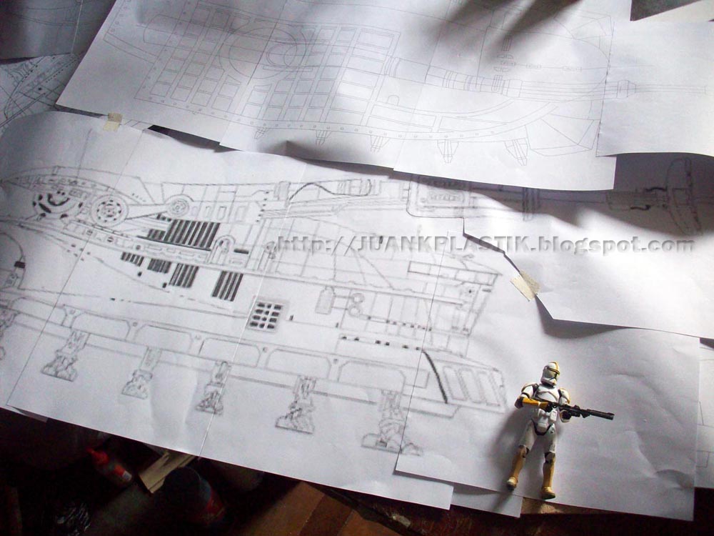 JUANKPLASTIK:::: 2- Primeros avances de la maqueta Star Wars - Spha-T ...